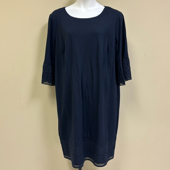 Talbots | Dresses | Plus Size Talbots Navy Dress | Poshmark